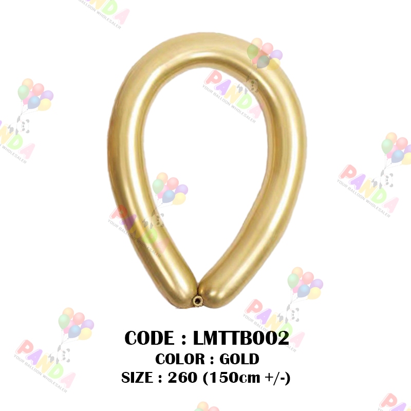 [PANDA] 260 Metallic Latex Twist Balloon Long Balloon Metallic Belon ...