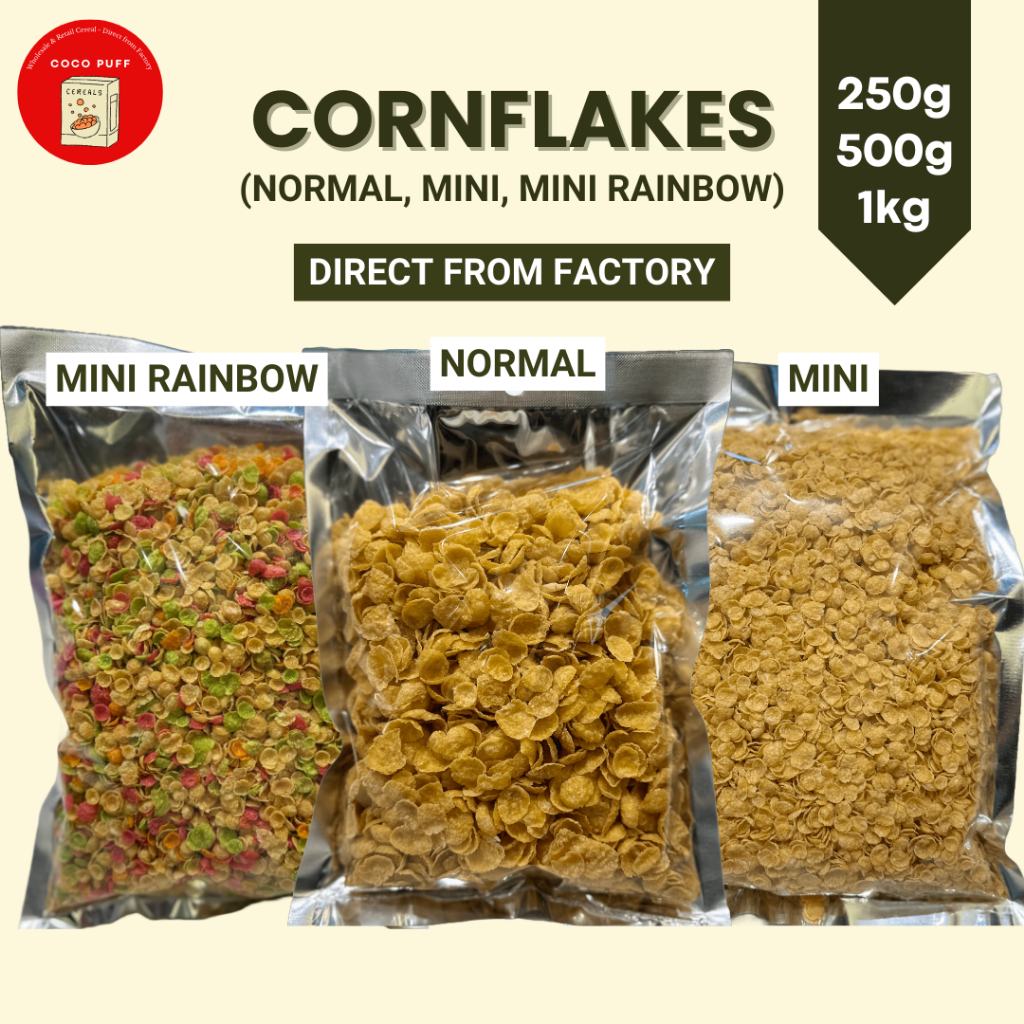 Cornflakes (Normal, Mini, Mini Rainbow) (250g/500g/1kg)/ Cereal ...