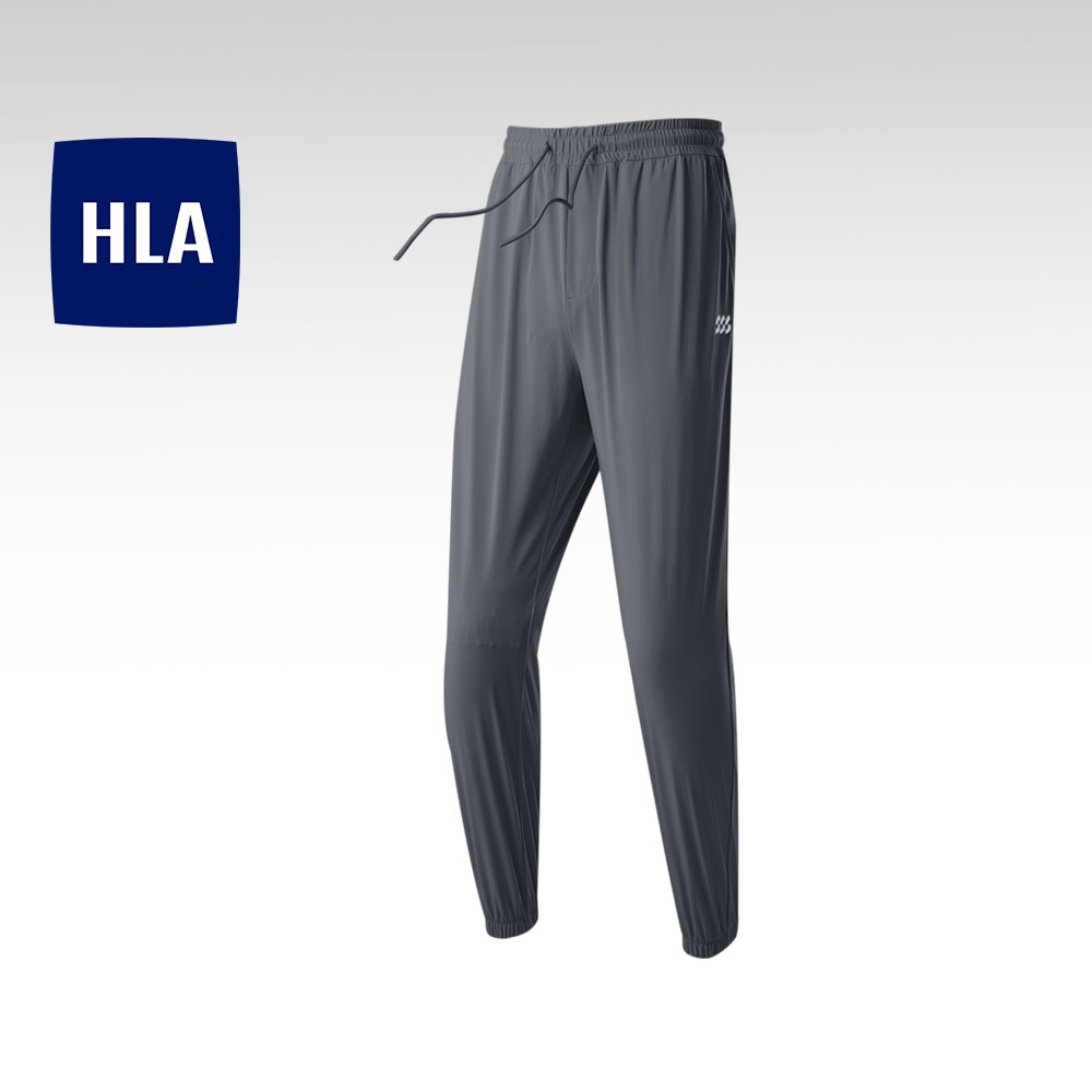 HLA Sportsday Series Elastic Waist Outdoor Sports Casual Pants Men(Blue ...