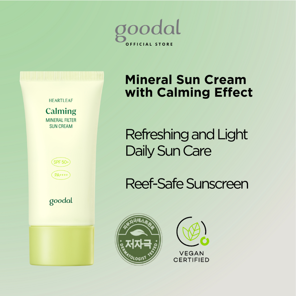 Goodal Official Houttuynia Cordata Calming Mineral Filter Sun Cream SPF ...