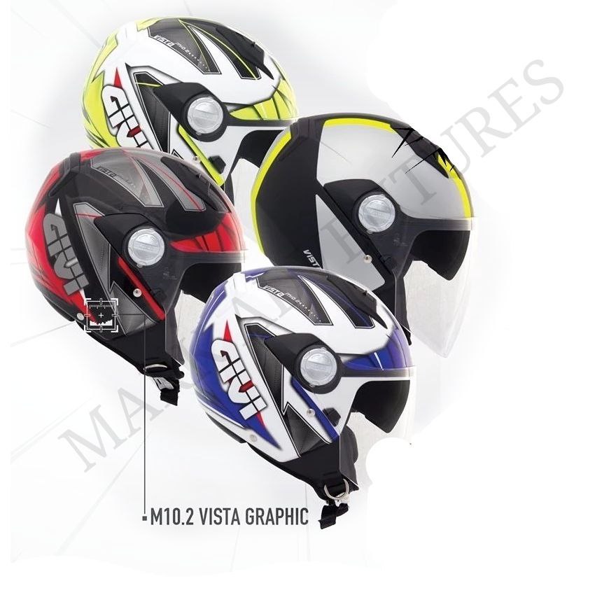 GIVI M10.2 D/VISOR HELMET MULTICOLOUR 100% ORIGINAL GIVI PRODUCT-DOUBLE ...