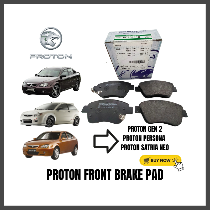 Proton Front Brake Pad Proton Gen 2 Satria Neo Persona Depan Pedal Brek ...