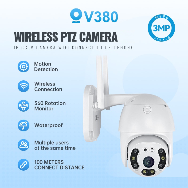 V380 PRO Q8-C CCTV Camera Outdoor Waterproof Wifi Camera Connect To ...