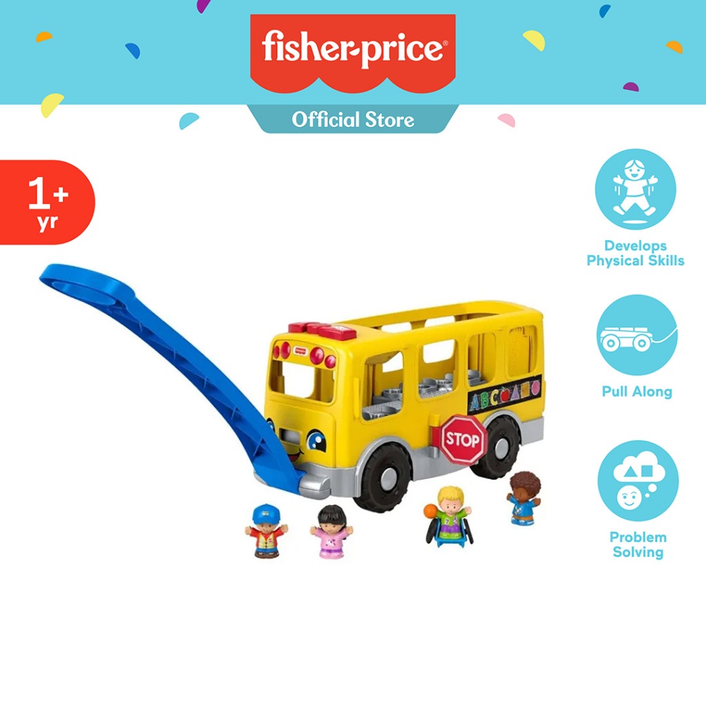 Fisher Price Little People Big Yellow School Bus GLT75 Shopee Malaysia