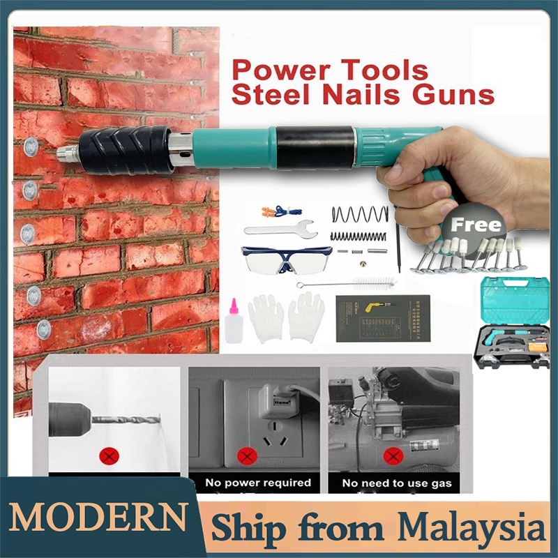Steel Nail Gun Wall Fastening Tool Concrete Nailer Machine Pneumatic ...