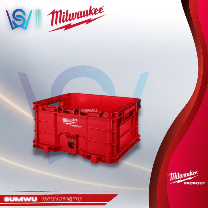 MILWAUKEE PACKOUT™ CRATE (48-22-8440) STORAGE BOX Heavy Duty Impact ...