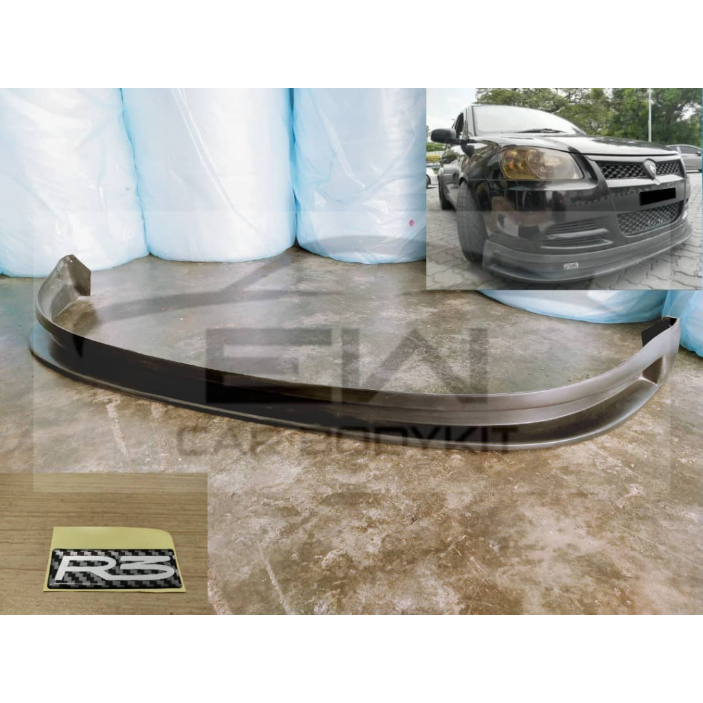 Saga BLM Thai R3 Front Skirt Pu Bodykit Depan Skirt Lip PU material ...