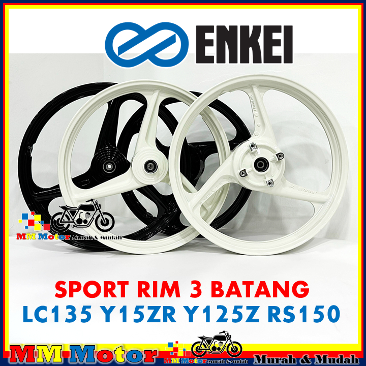 ENKEI 3 BATANG SPORT RIM YAMAHA LC135 Y15ZR Y125ZR HONDA RS150 RSX-150 SIAP BUSH & BEARING FULL ...