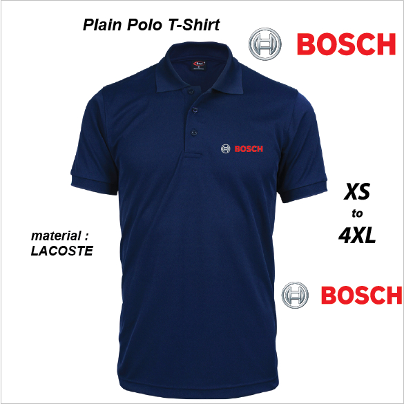BOSCH Polo Tshirt Collar Short Sleeve Navy Blue | Shopee Malaysia