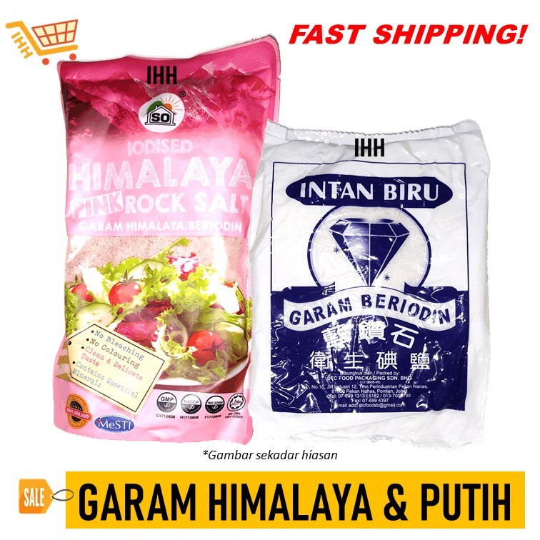 [Whole Malaysia] Garam Pink Himalaya & Garam Putih; Pink Himalaya Salt ...