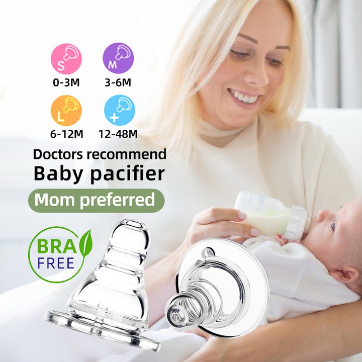 Baby Puting Susu Soft Teat for Natural Neck Bayi Botol Silicon Nipple Pacifier Pupici BPA Free ...