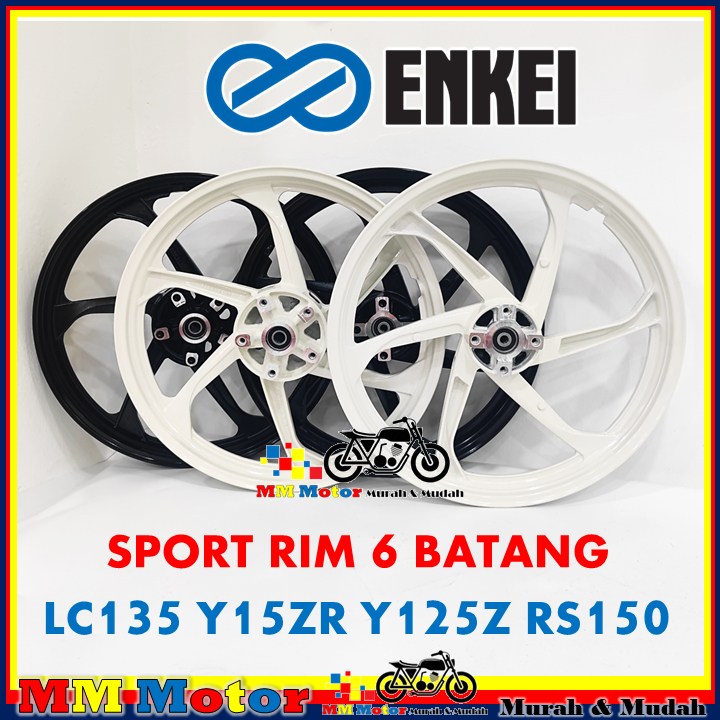 ENKEI 6 BATANG SPORT RIM YAMAHA LC135 Y15ZR Y125ZR HONDA RS150 RSX-150 SIAP BUSH & BEARING FULL ...