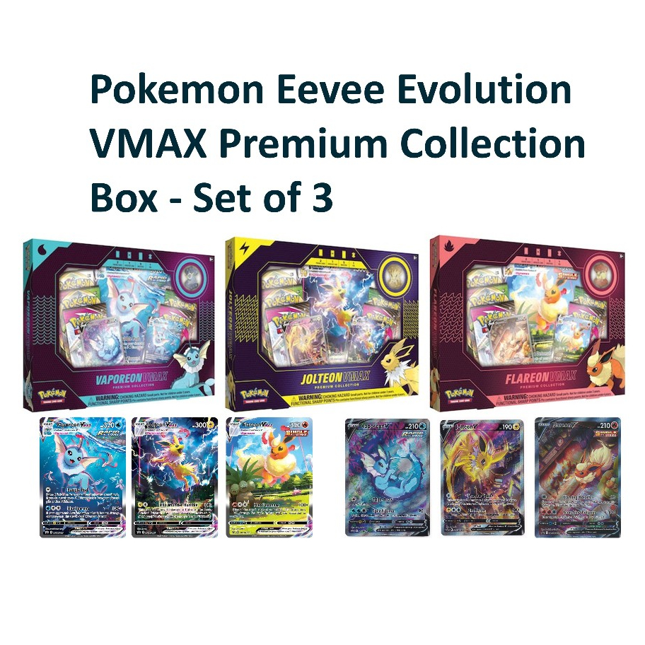 [READY]FLAREON VAPOREON JOLTEON VMAX PREMIUM COLLECTIONS Box ...