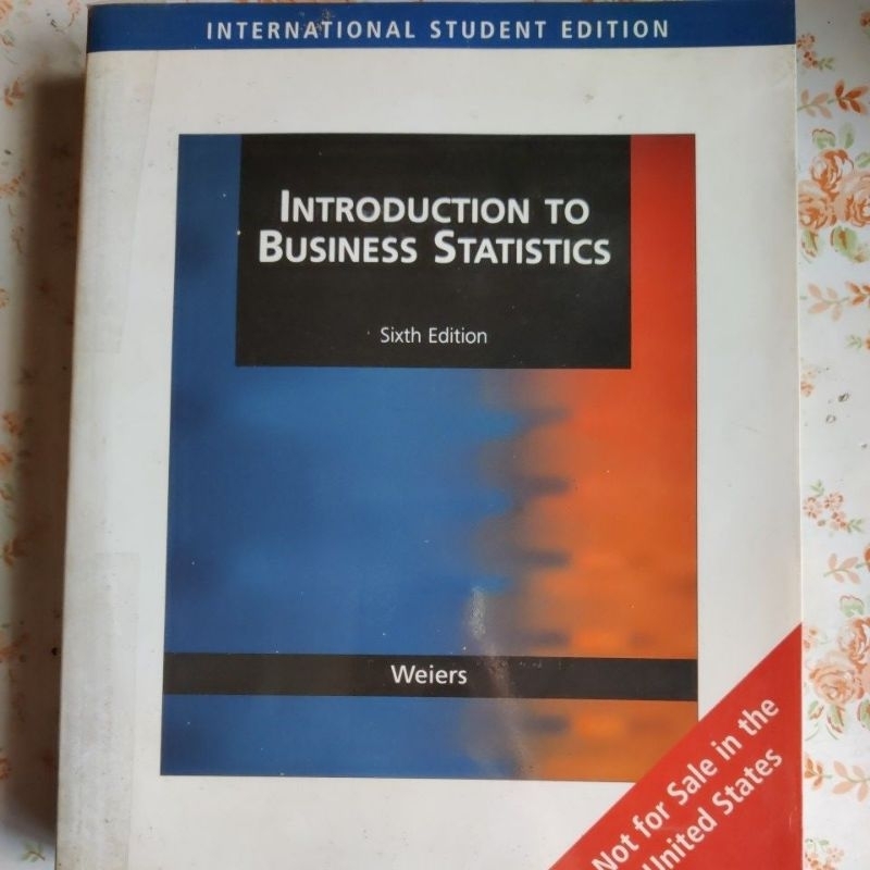 Introduction to Business Statistics (Sixth Edition) USED | Shopee Malaysia