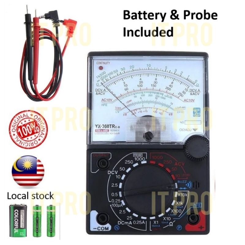 PRO🏠 Multitester meter analog student YX-360TR Multimeter Analogue ...