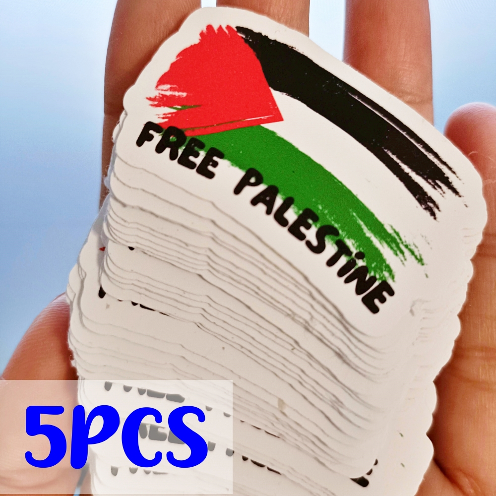 Sticker: Free Palestine / Panji Hitam / Malaysia is Here (Handmade, Water Resistant, Sticker ...