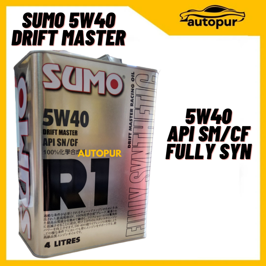 SUMO R1 DRIFT MASTER 5W40 FULLY SYNTHETIC ENGINE OIL | Shopee Malaysia