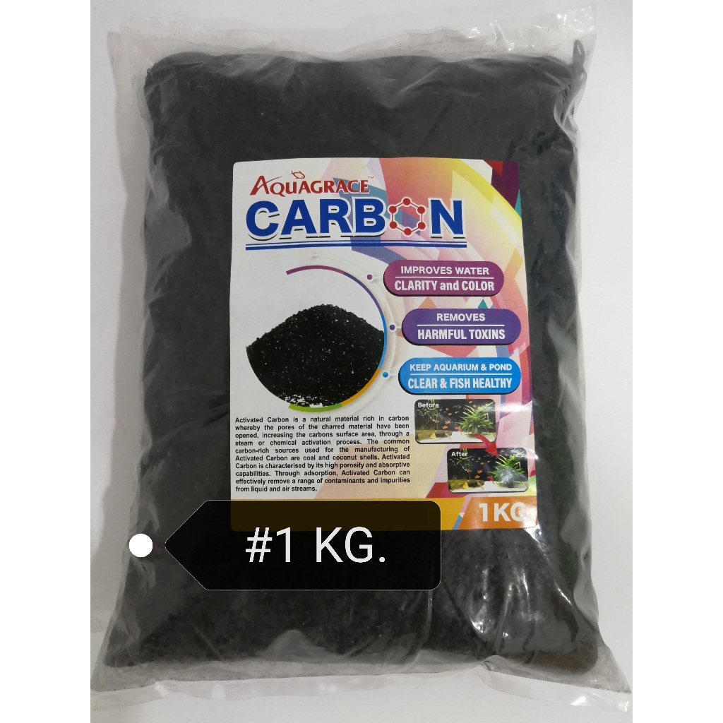 AquaGrace Carbon 1kg Activated Active Filter Fish Aquarium Ikan Akuarium | Shopee Malaysia