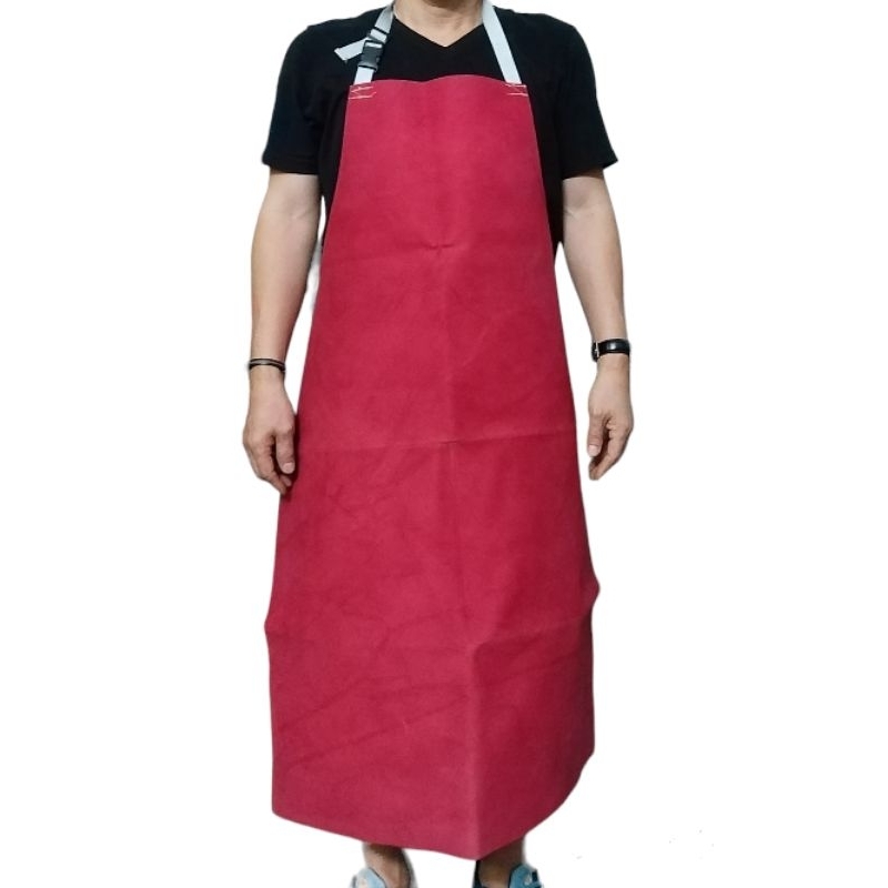 (39")100%Leather Red Colour welding apron / 39" Apron 100% kulit lembu ...