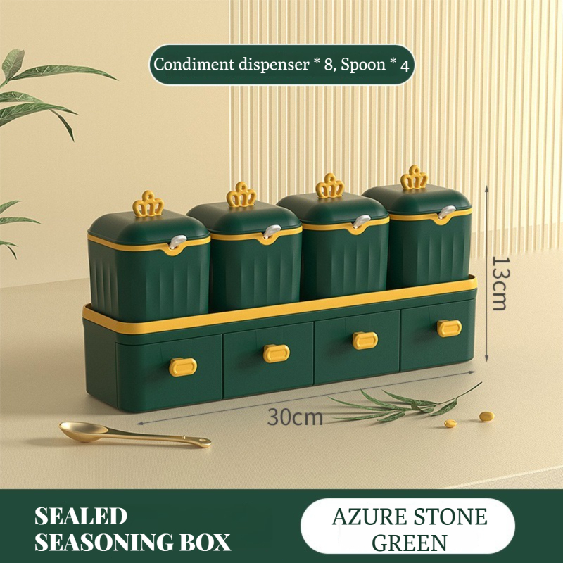 Crown Seasoning Pot Drawer Type Seasoning Box Set Condiment Storage ...