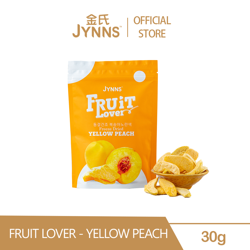 JYNNS Fruit Lover Freeze Dried Yellow Peach 金氏冻果干 - 黄桃 (30g) | Shopee ...