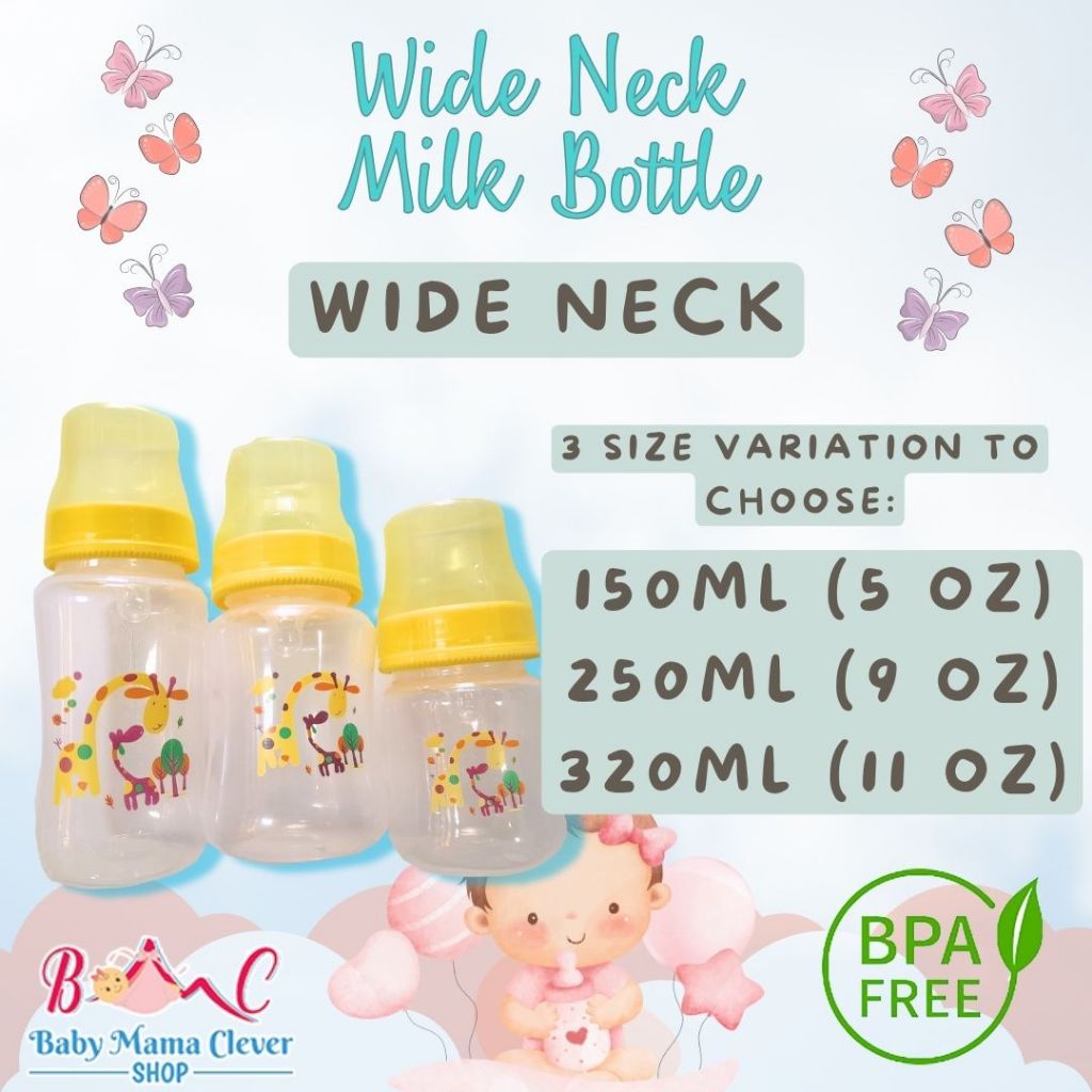 [wide neck 5/9/11 oz] botol susu botol susu baby milk bottle botol susu ...
