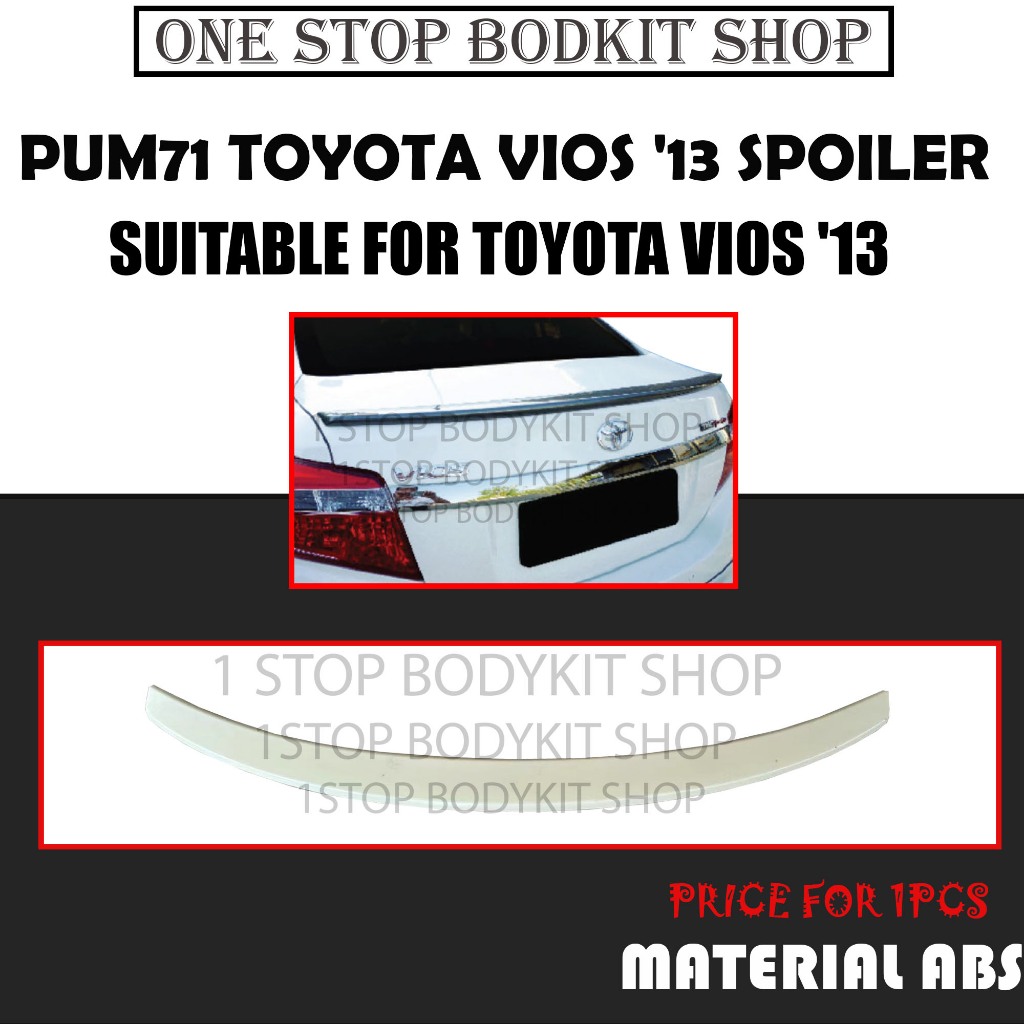 PUM71 TOYOTA VIOS '13 SPOILER (TRD SPORTIVO) | Shopee Malaysia