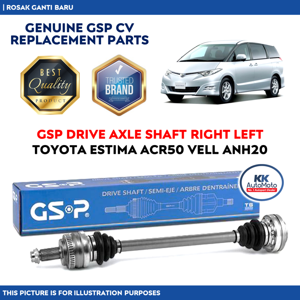 Genuine GSP Drive Shaft Toyota Estima ACR50 Vellfire ANH20 2.4 2WD ...