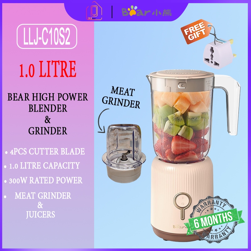 BEAR LLJ-C10S2 1-Litre Multi-Function Juicers Home Grinder Blender Food Processors Meat Grinders ...