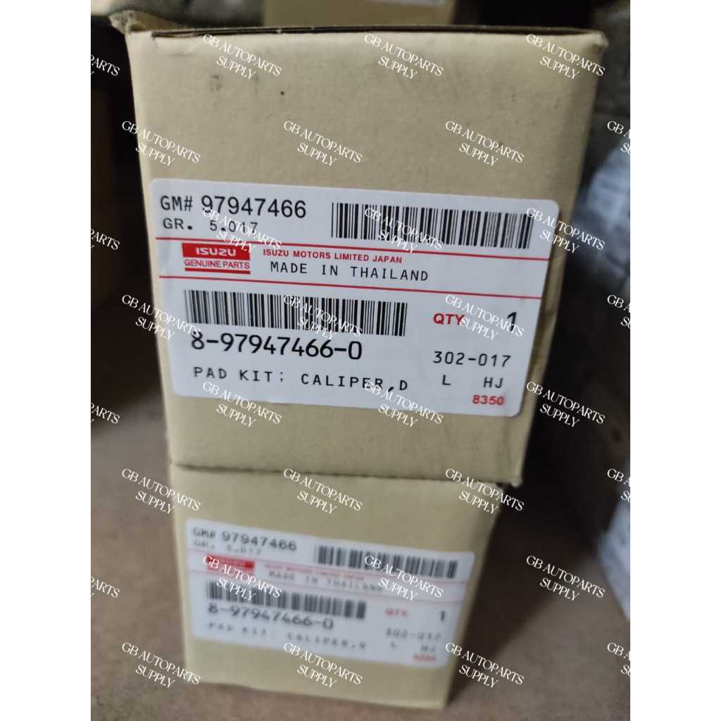 ISUZU PAD KIT; CALIPER,DISC BRAKE FRONT 8-97947466-0(ALL NEW D-MAX 2011 ...