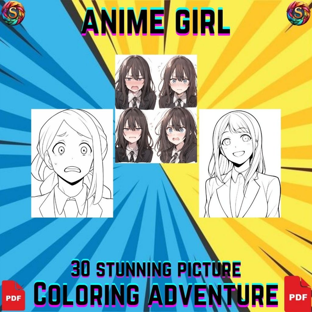 [PDF] Anime Girl Colouring Adventure - 30 PICTURE - Coloring Book ...