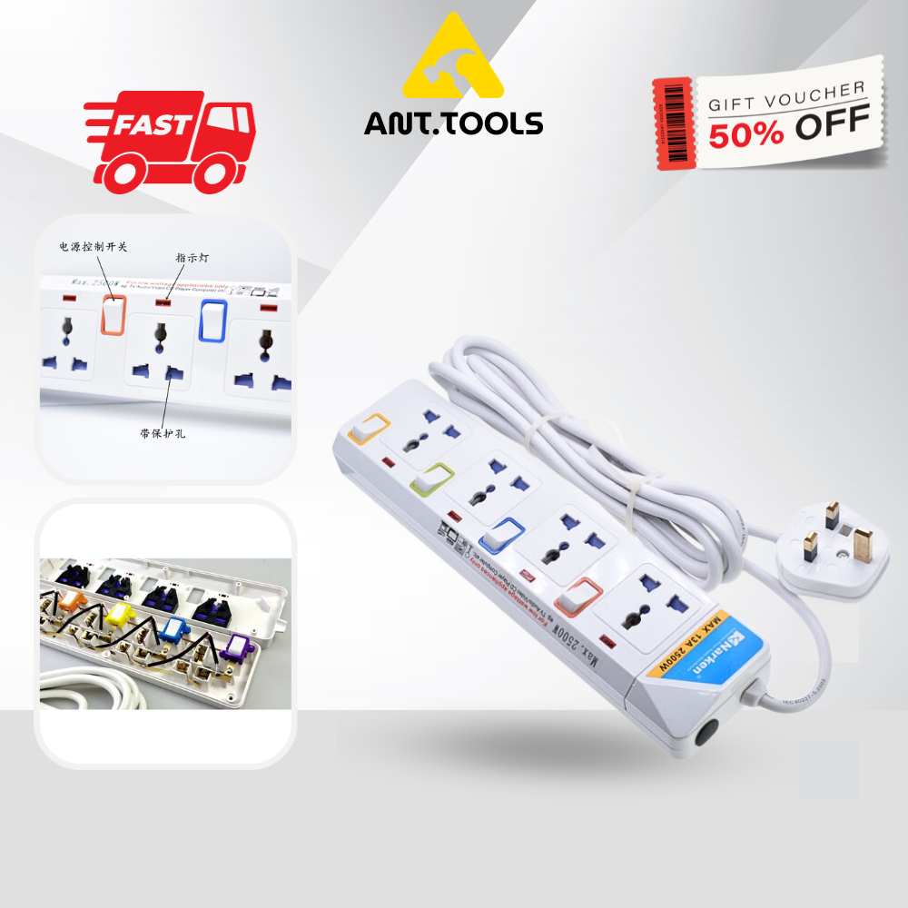 Smart electric outlet Extension Power Strip with Surge Protector Multi ...