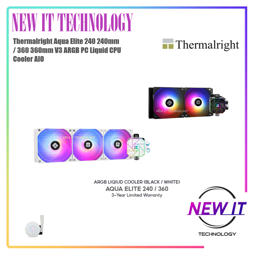 Thermalright Aqua Elite 120 120mm|240 240mm|360 360mm V3 ARGB Liquid ...