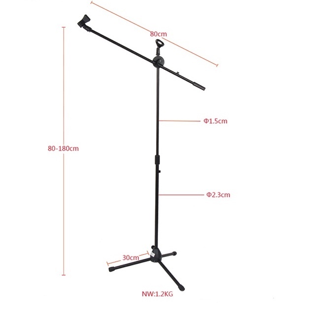 Mic Stand Stage Microphone tripod Professional Adjustable Swing Boom ...