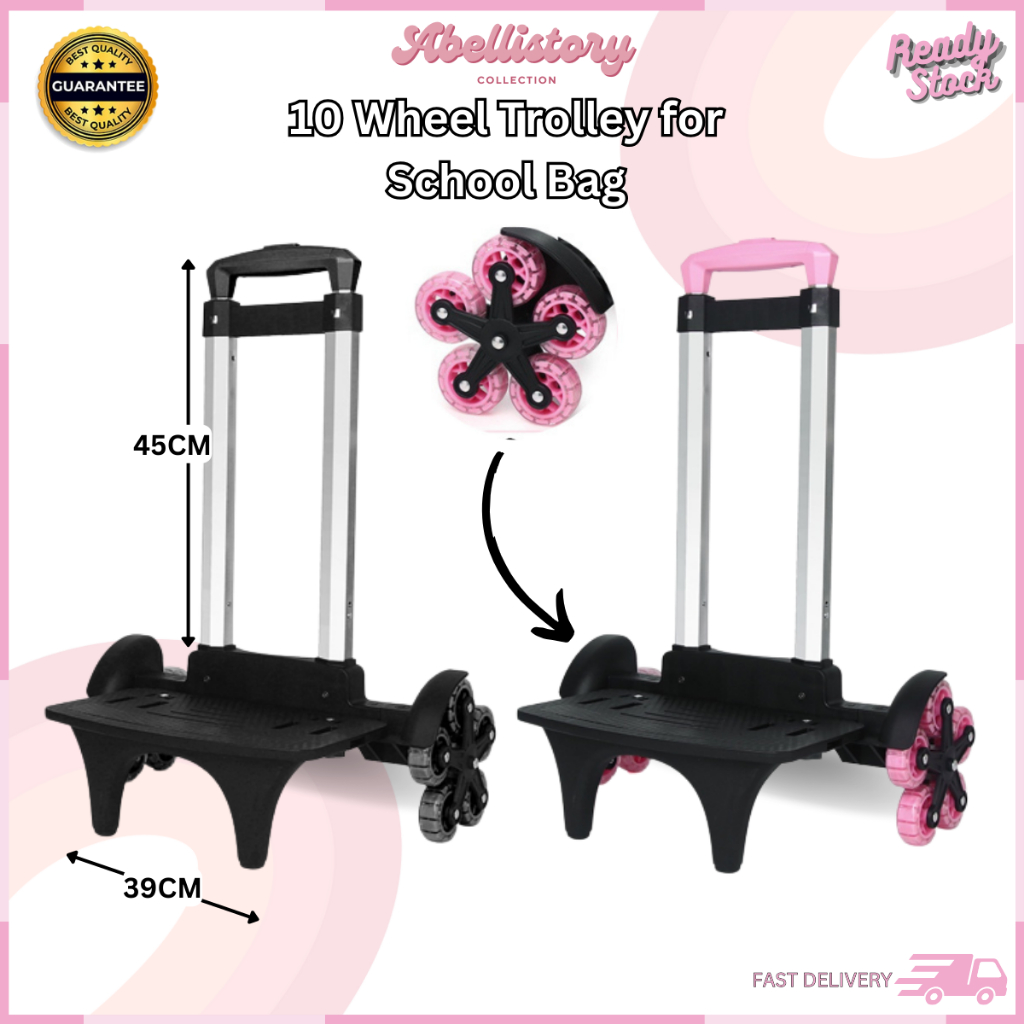 [ABELLISTORY] NEW High Quality High Heel 10 Wheel Trolley For School ...