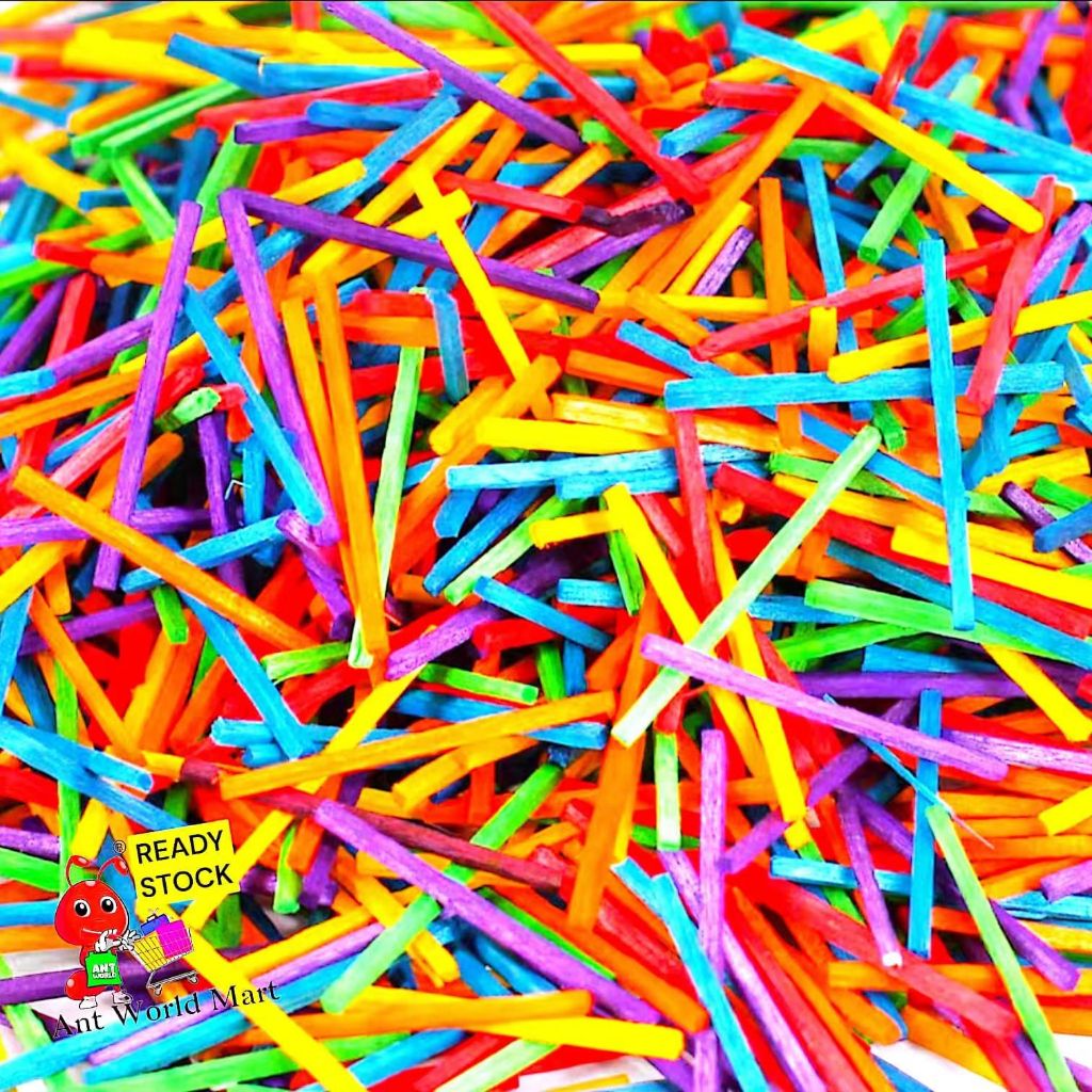 ANT WORLD MART @ READY STOCK DIY Colourful Match Stick Art& Craft Plain ...