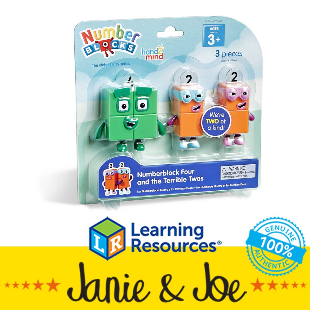Learning Resources Numberblocks Four and The Terrible Twos Figure Pack ...