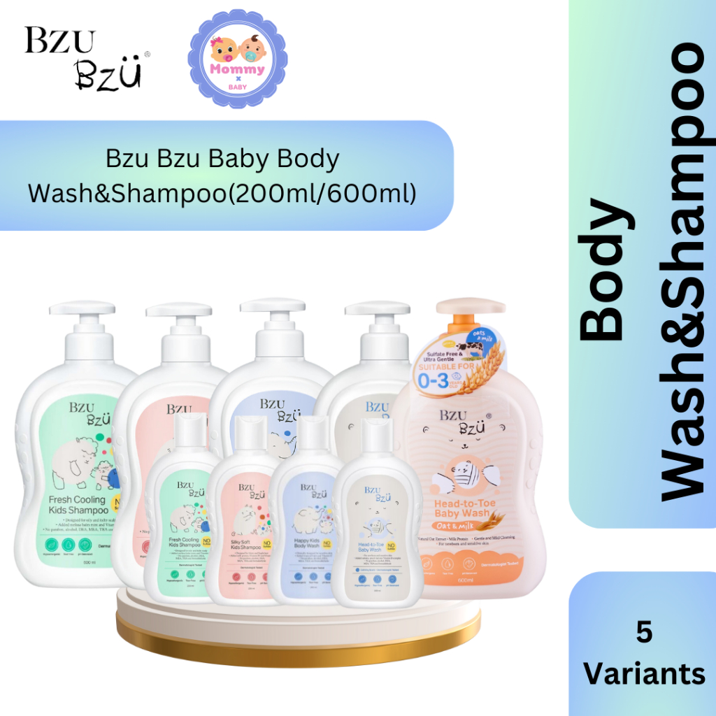 Bzu Bzu Baby&Kids Body Wash&Shampoo(200ml/600ml) | Shopee Malaysia