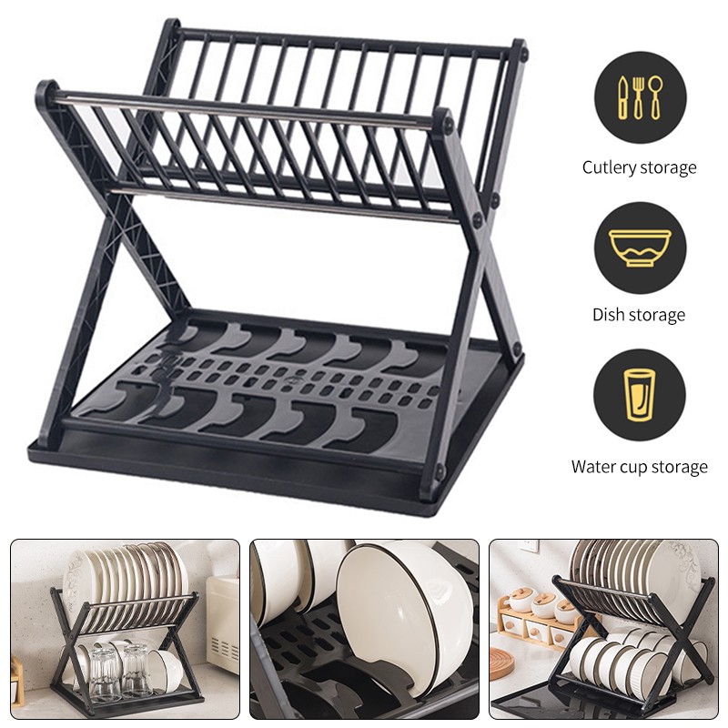 Portable Home Multi-Scene Rak Pinggan Mangkuk Kitchen Rak Pinggan ...