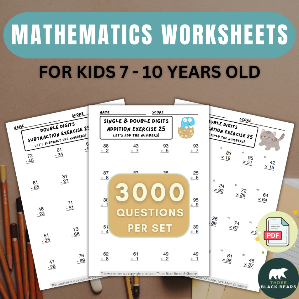 [PDF] Printable Mathematics Worksheets | 3,000 Questions | Addition ...