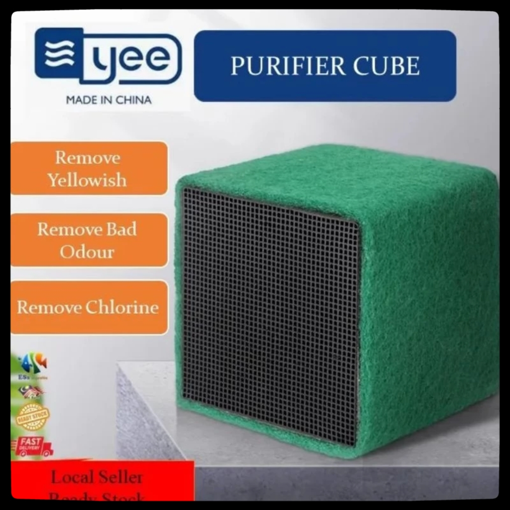 Yee Water Purifier Cube Filter Material Aquarium Activated Carbon Water ...
