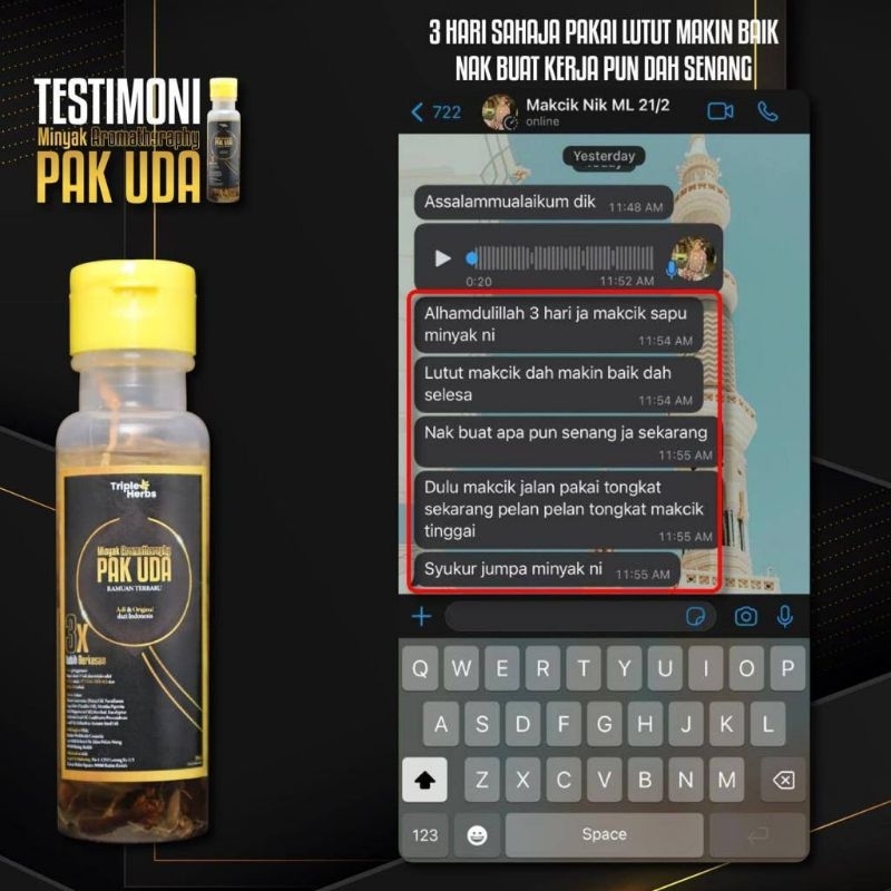 Minyak Aromatherapy Pak Uda 100% Original Herba Tradisional Minyak ...