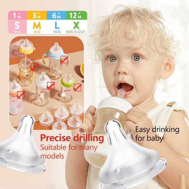 Puting Soft SuSu Puting Teat Baby Puting Botol Susu baby Wideneck Puting Pigeon for Baby Feeding ...