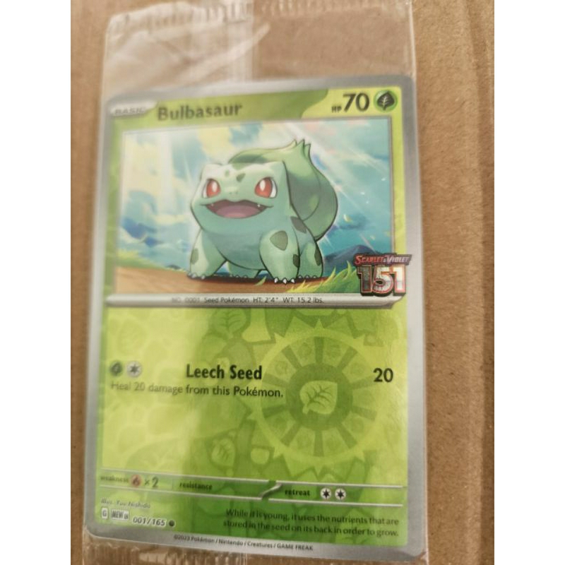 Bulbasaur 001/165 (Promo) 151 TCG | Shopee Malaysia