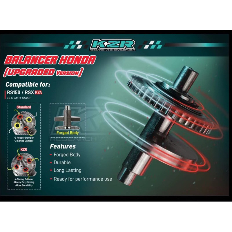 KZR HONDA RS150 RSX FORGED BALANCER UPGRADE VERSION RACING KZR FOR RSX ...