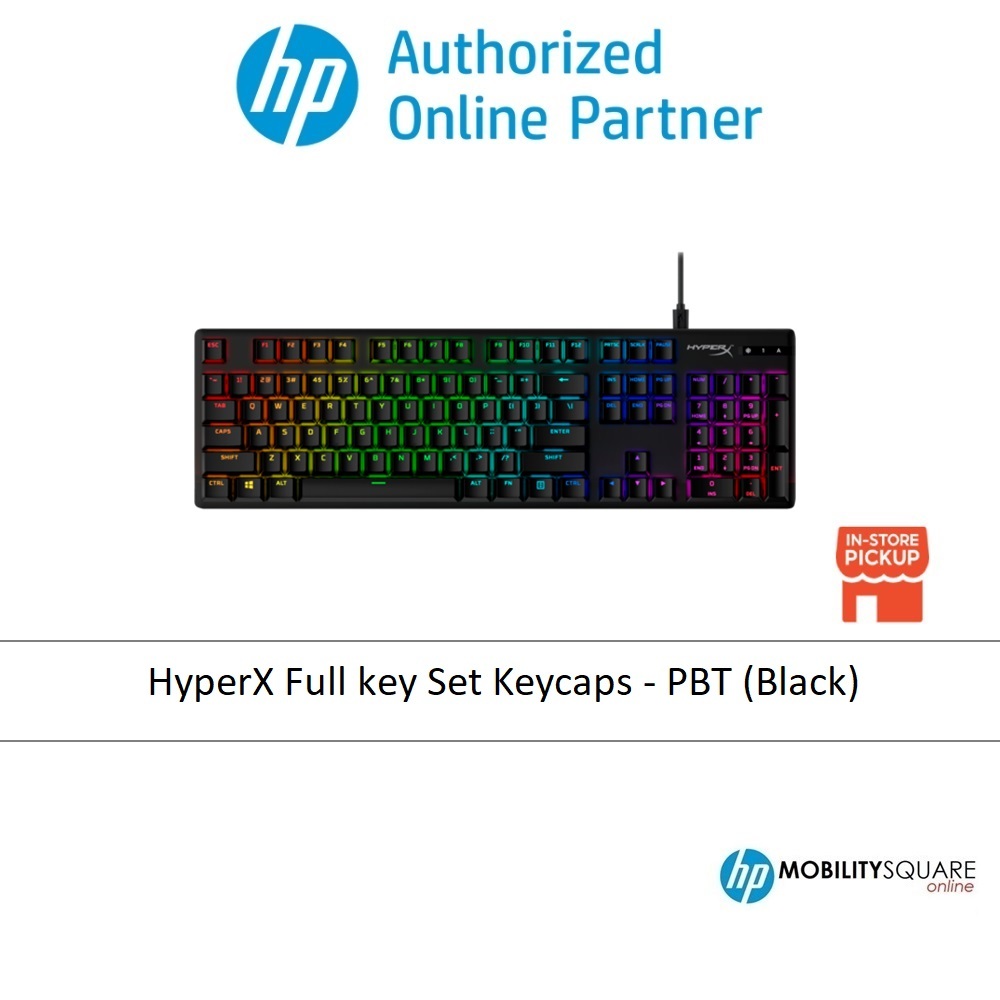HyperX Full key Set Keycaps - PBT Black / Pink / White -519P1AA ...