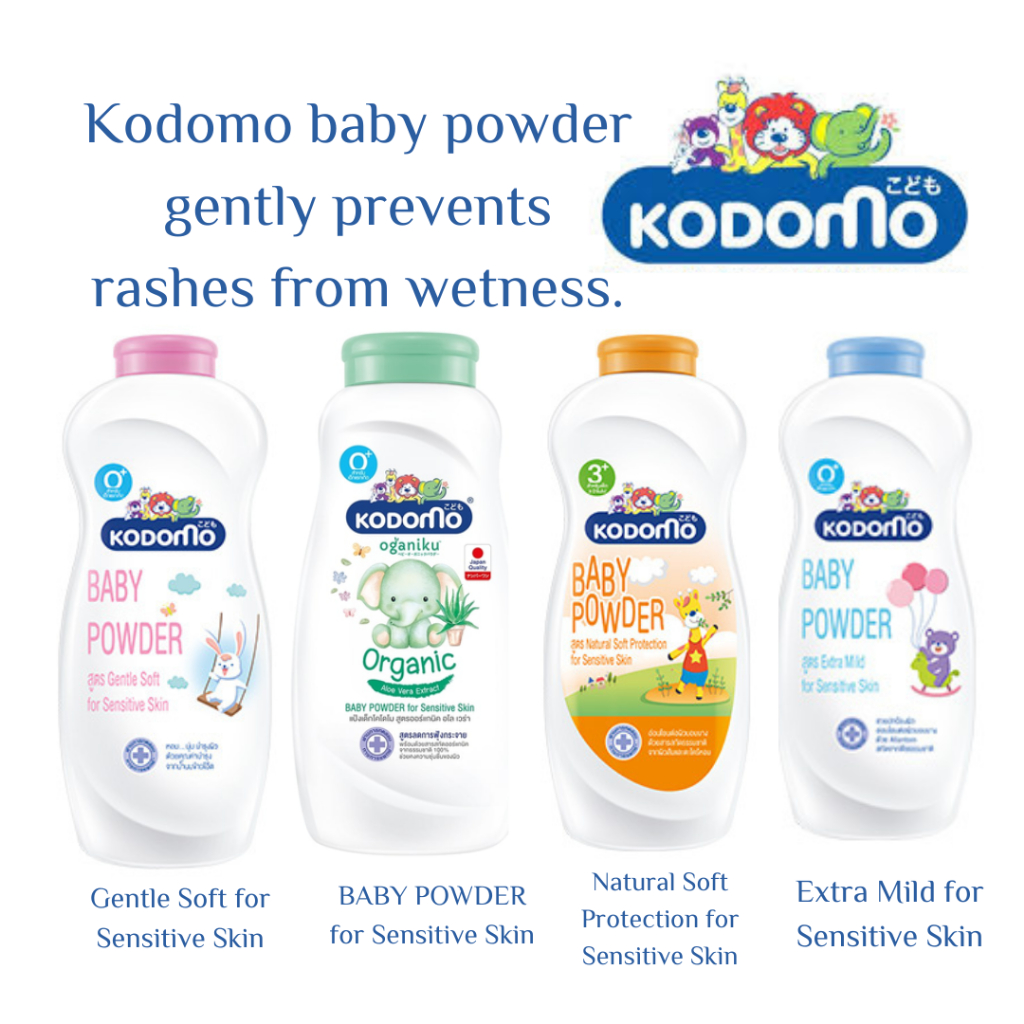 KODOMO Baby Powder Extra Mild Formula, Natural Formula, Gentle Formula,Aloe Vera Extract size ...