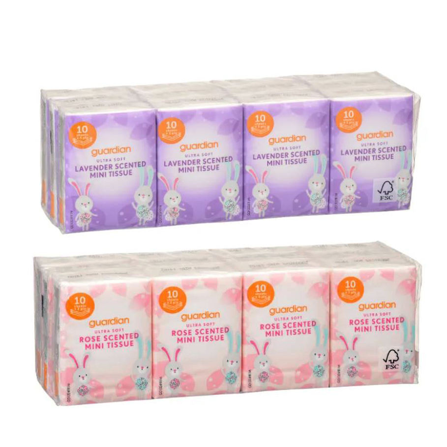 Guardian Ultra Soft Mini Tissue 10s x12 Packs 3-Ply Tissue Paper Travel ...