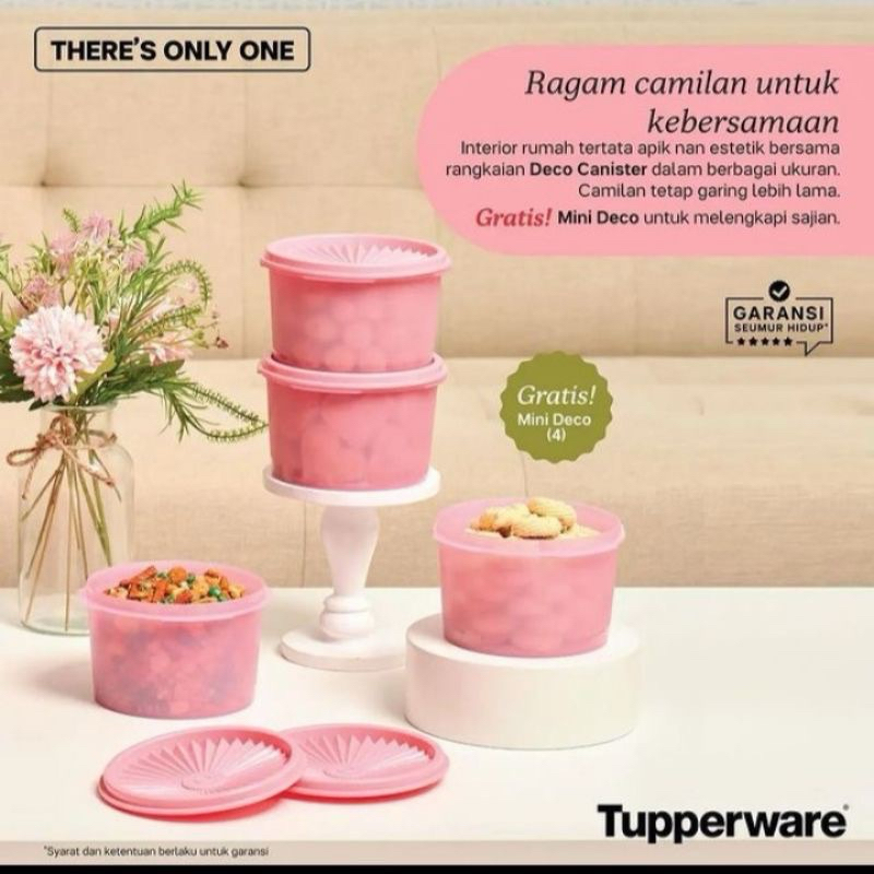 Tupperware mini deco canister 560ml 4pc (defect) | Shopee Malaysia