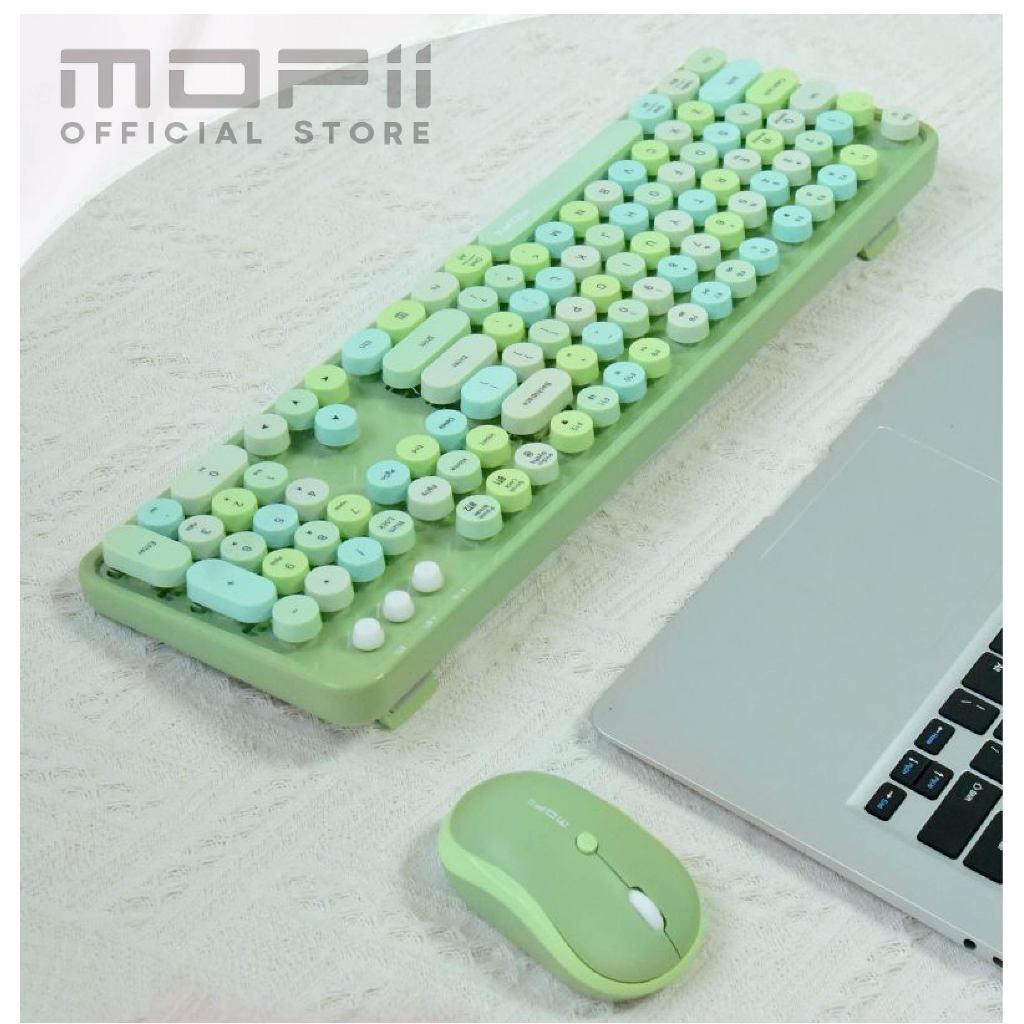 MOFII Sweet Dual Mode Keyboard Mouse Combo Bluetooth/Wireless PC Laptop ...